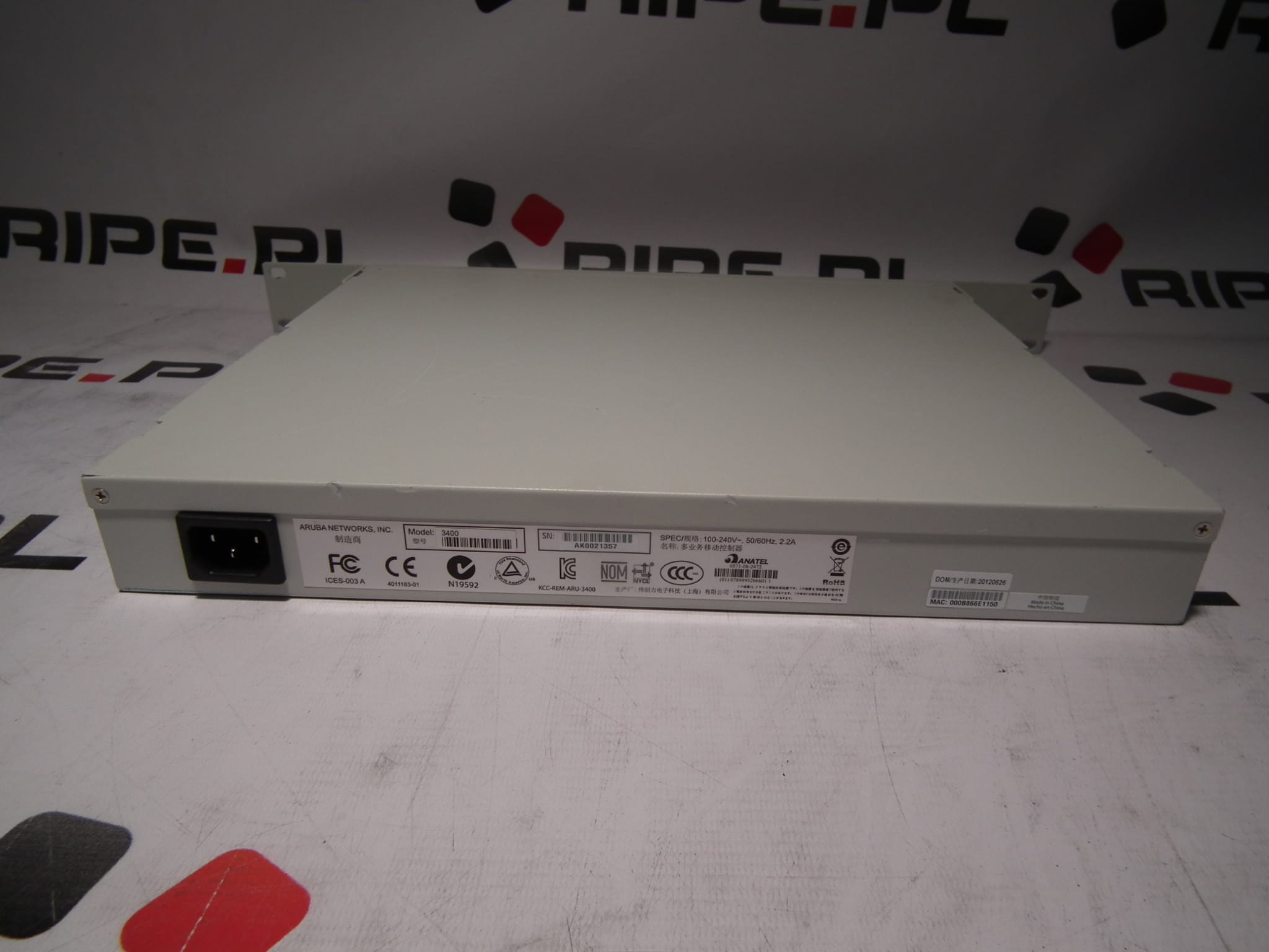Kontroler Wireless LAN Aruba 3400 RIPE.pl Poleasingowe Serwery ...